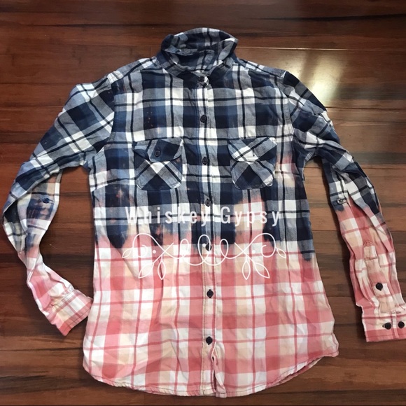 Tops | Boutique Style Acid Wash Flannel | Poshmark